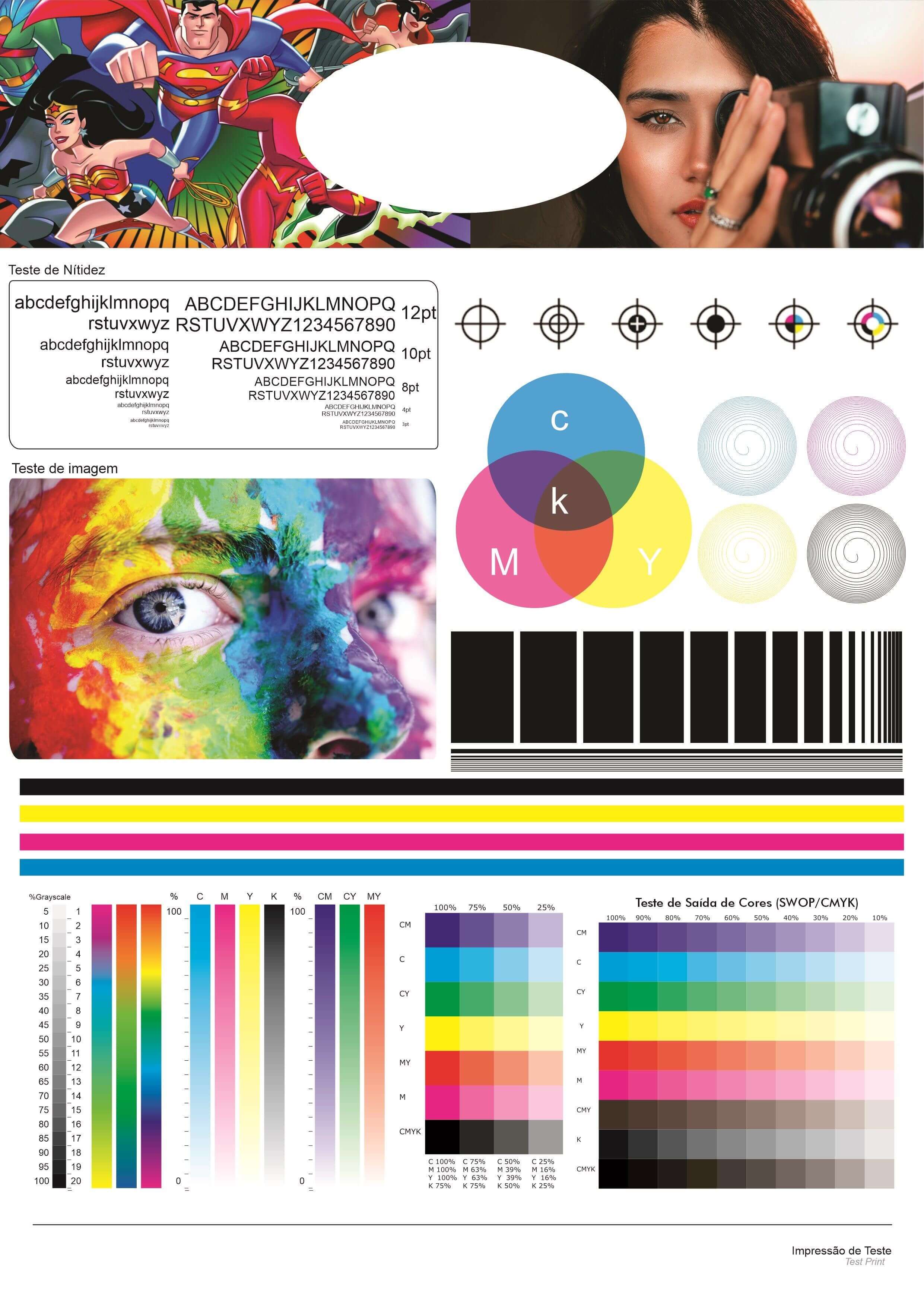 5 Paginas para Teste Impressora JPG